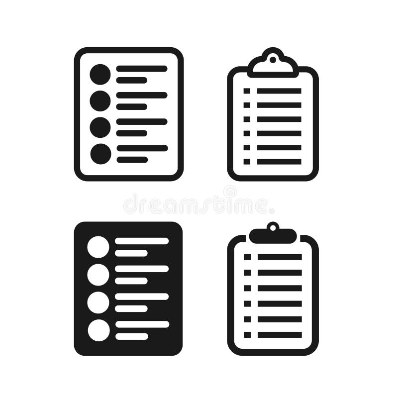 List Icon Set Vector Sign in White Background â€“ Vector Stock Vector ...