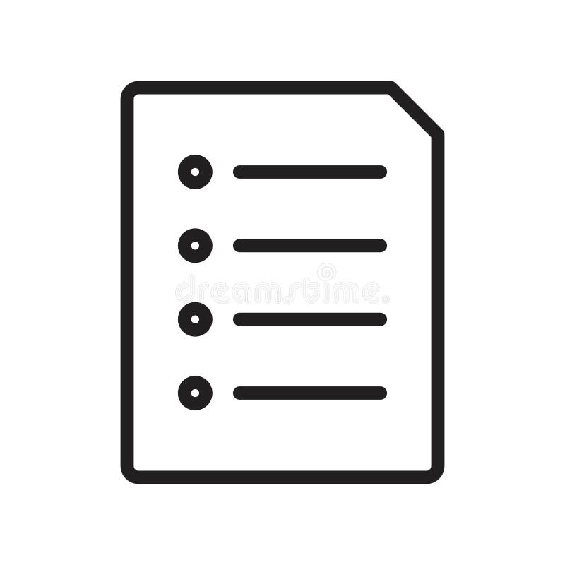 List Icon Simple Thin Outline Stock Vector - Illustration of order ...