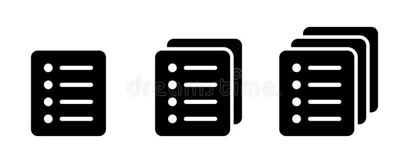 List Icon, Site Menu Symbol, Checklist Icon Solid Style, Glyph Flat ...