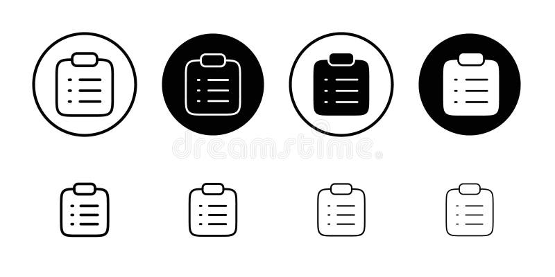 List Icon Outline Vector for Web Ui Stock Vector - Illustration of ...