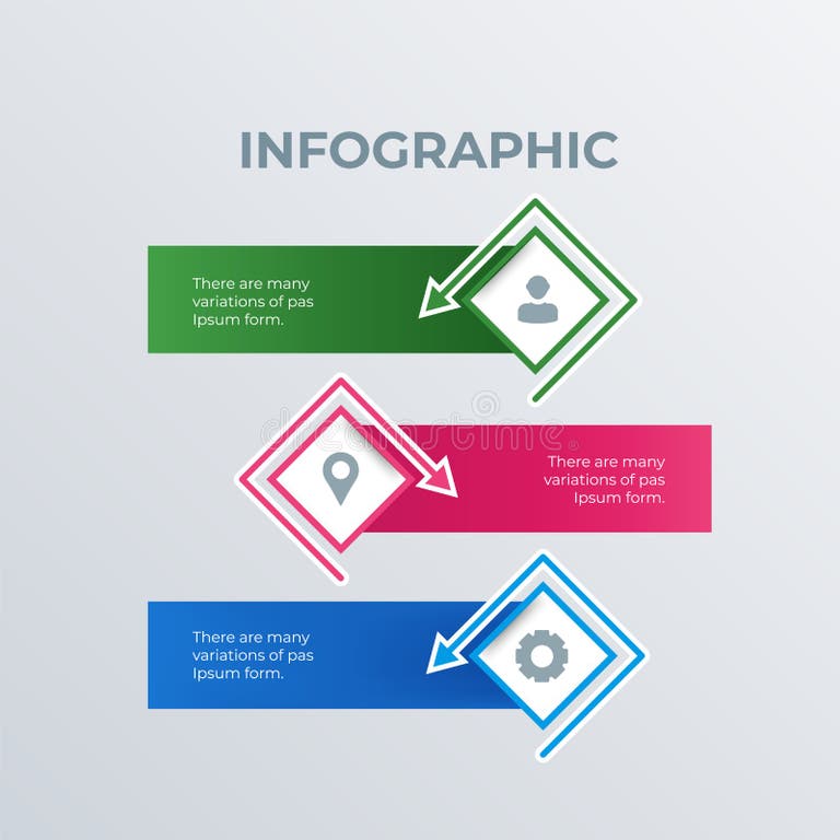 List Infographic Template Design. Business Concept Infograph with 3 ...