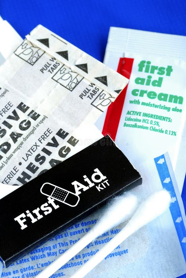 List of Items in a First Aid Kit Stock Image - Image of healthcare ...