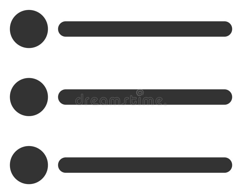 List Items Flat Icon Illustration Stock Vector - Illustration of select ...