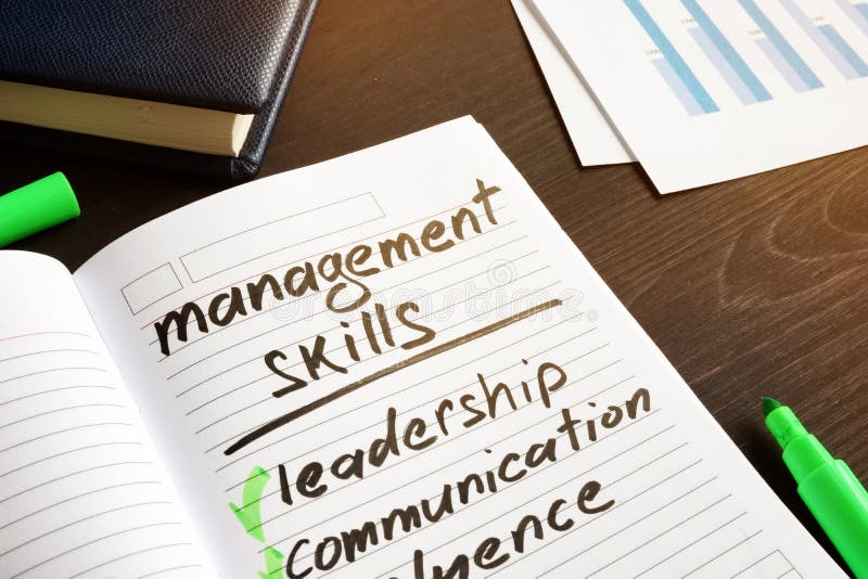 List of Management Skills in the Note. Stock Photo - Image of learn ...