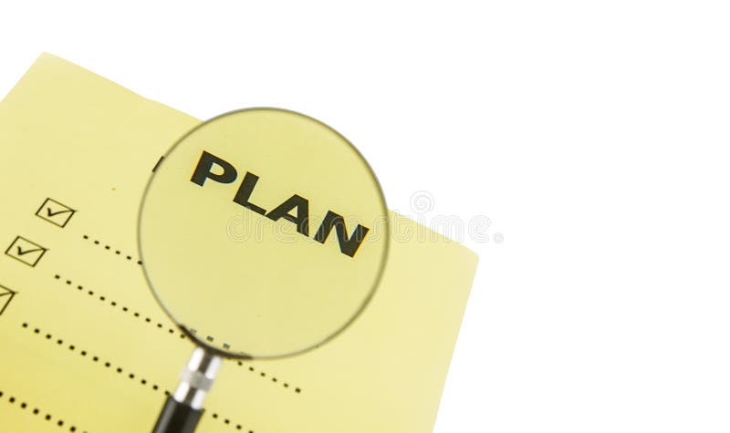 List of my plan on paper stock photo. Image of business - 45302596