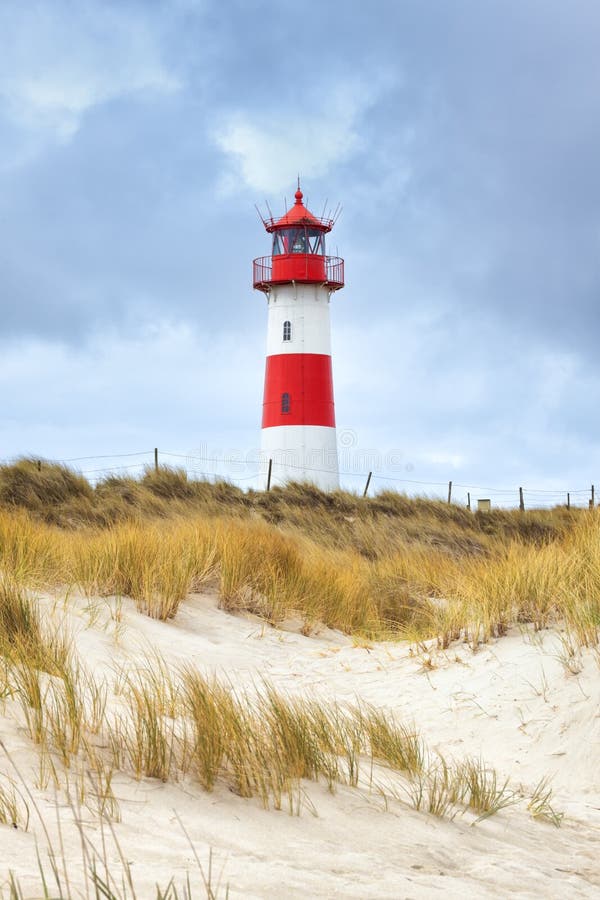List-Ost Lighthouse at Ellenbogen Peninsula, Slyt Stock Photo - Image ...