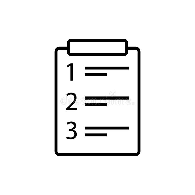 List paper icon vector stock vector. Illustration of outline - 287560977