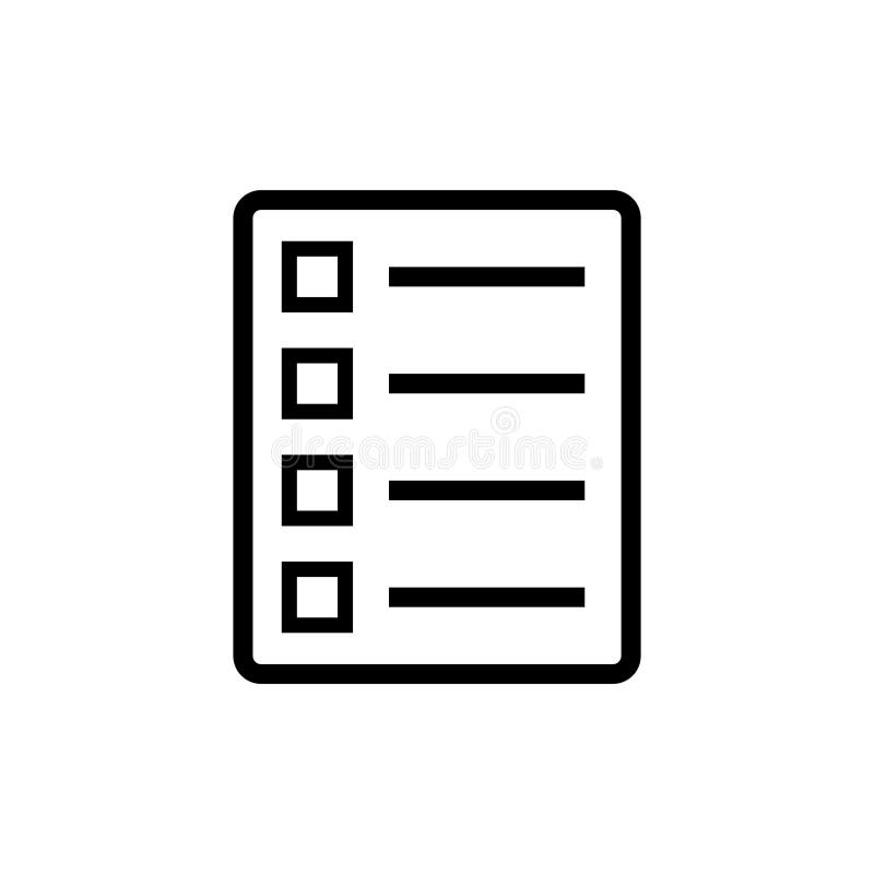 List paper icon vector stock vector. Illustration of outline - 287560989