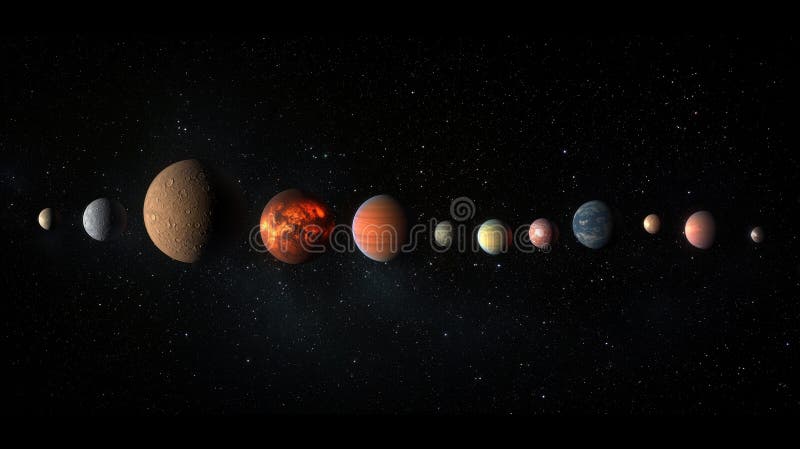 A List of Planets in the Solar System. Stock Photo - Image of generated ...