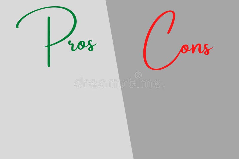 List of Pros and Cons on a White Background. Simple Concept for ...