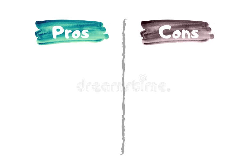 List of Pros and Cons on a White Background. Simple Concept for ...