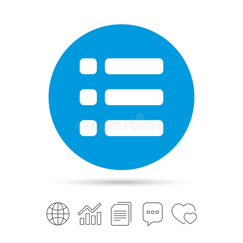 List Sign Icon. Content View Option Symbol Stock Vector - Illustration ...