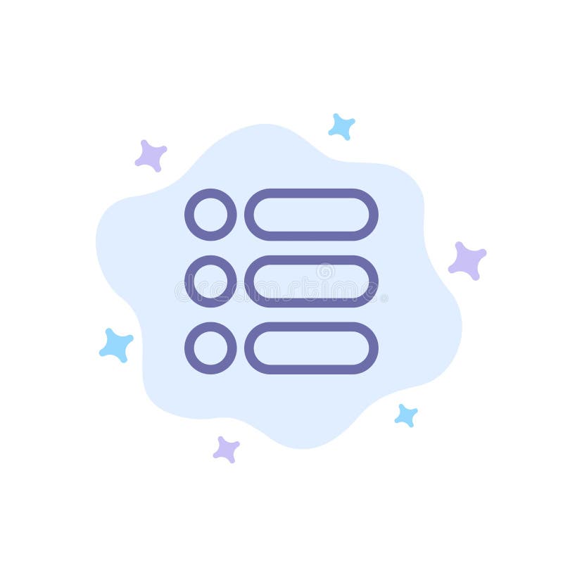 List, Task, Text, Write Blue Icon on Abstract Cloud Background Stock ...