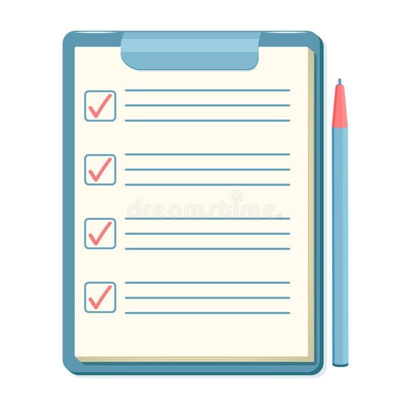 List Tasks with Pen. Checklist on Paper with Check Mark Stock Vector ... List Tasks with Pen. Checklist on Paper with Check Mark Stock Vector ...