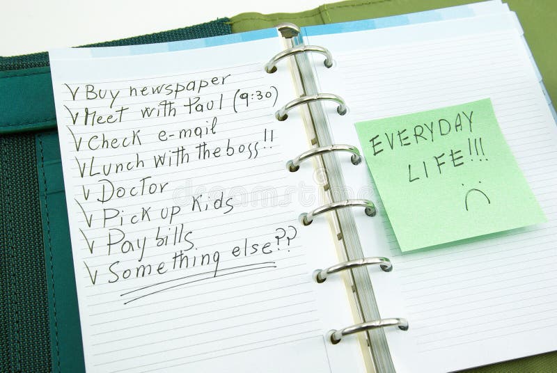 A List of Things To Do with Post it Stock Image - Image of bill ...