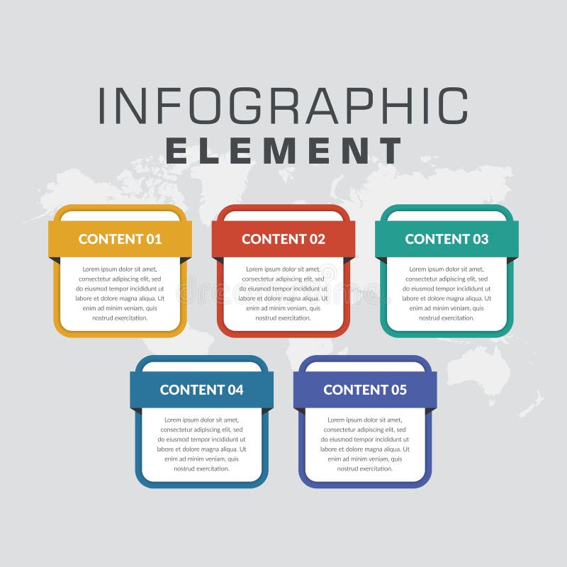 Five Step Timeline Infographic Element Premium Vector Stock ...