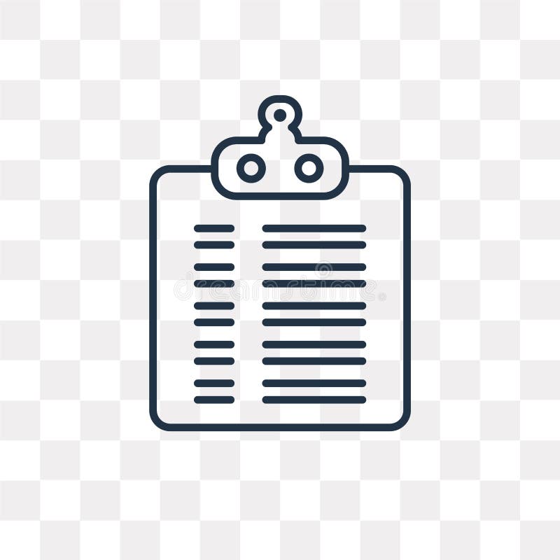 To Do List Vector Icon Isolated on Transparent Background, Linear To Do ...