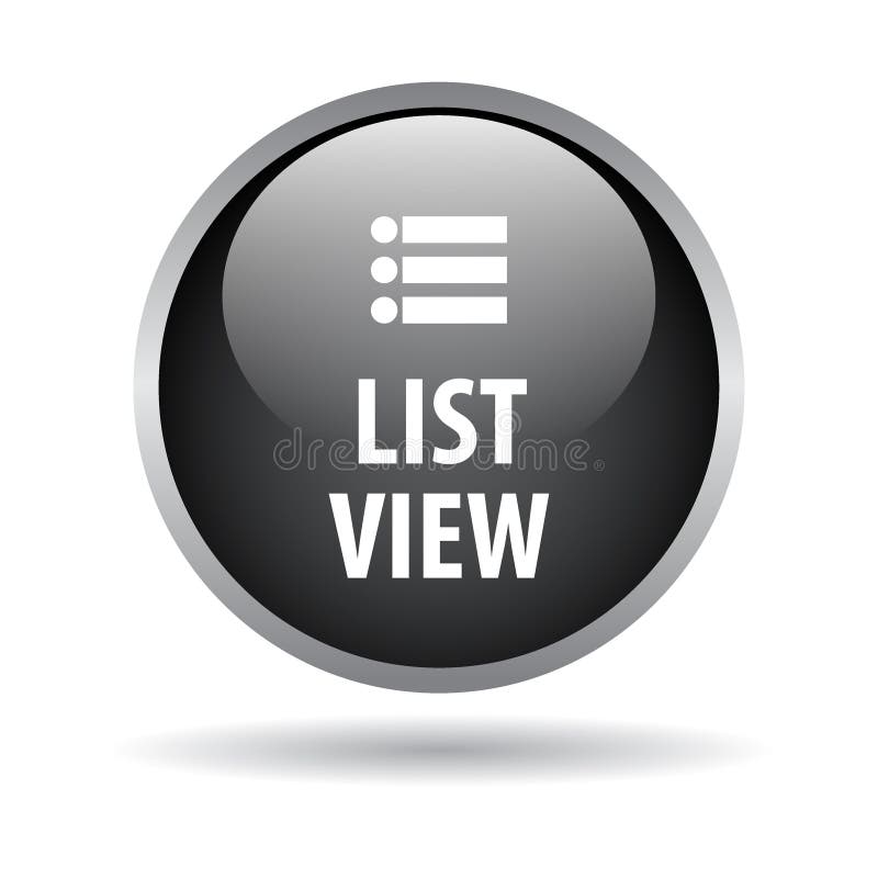 List view web button stock illustration. Illustration of icons - 119496868