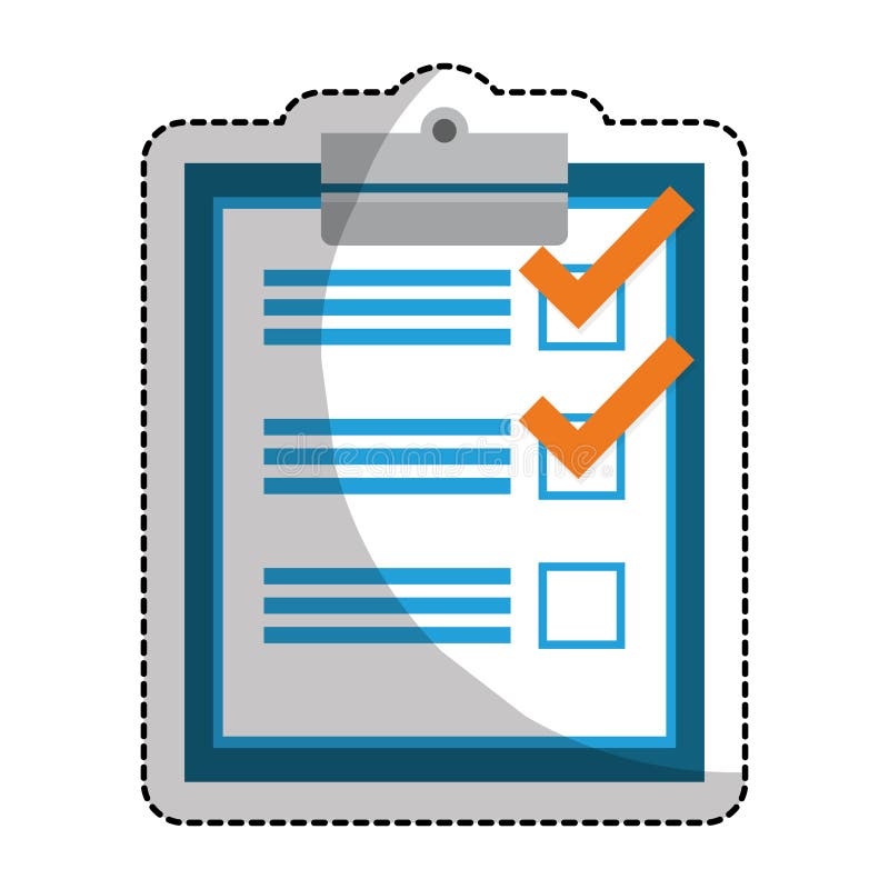 Lista De Control Con La Marca De Cotejo Stock de ilustración ...