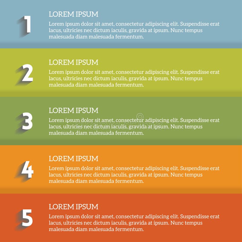 Lista Numerada Infographic Do Vetor Ilustração do Vetor - Ilustração de ...