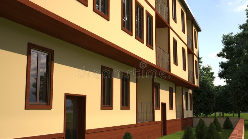 Listed Building in Turkey Part2 Back Side Stock Photo - Image of modern ...