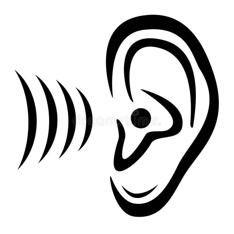 Listen Graphic with Ear in Vector Quality. Stock Vector - Illustration ...