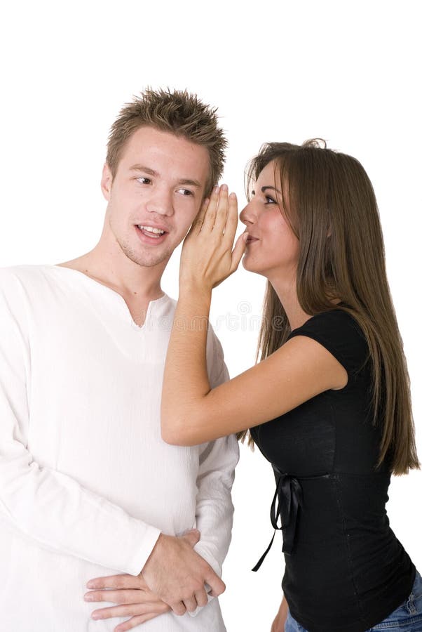 Listen stock photo. Image of face, paper, present, happy - 6369756