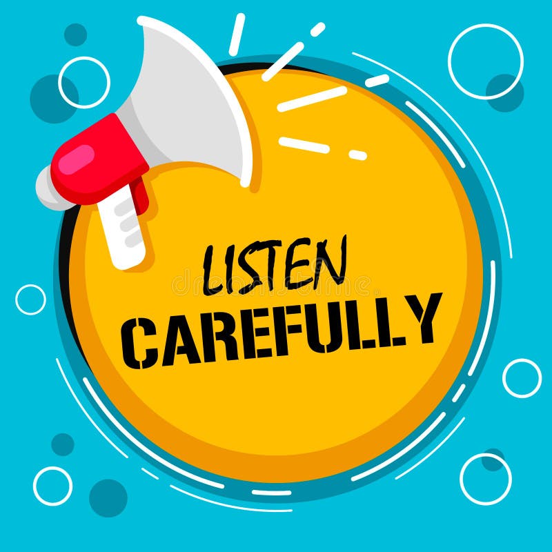 Listen Carefully in the Thought Bubble Stock Vector - Illustration of ...