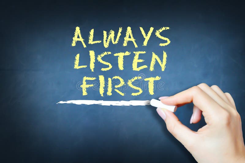 Always Listen First Suggesting Customer Care Concept Stock Photo ...