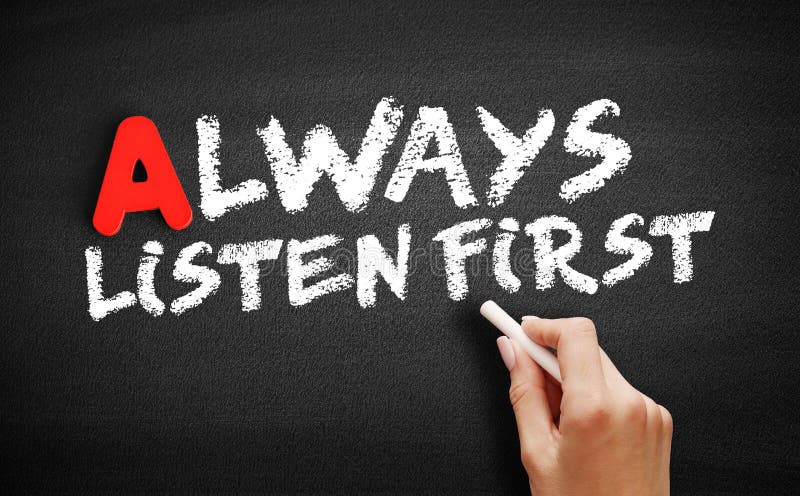 Always Listen First - ALF Acronym Stock Image - Image of blackboard ...