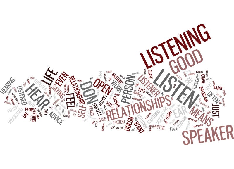 Listen Word 3d Red Letters Pay Attention Important Information Stock ...