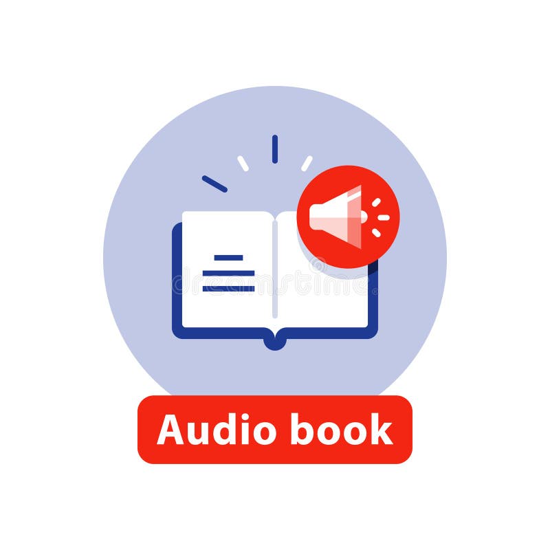 Listen Literature, Audio Book Flat Icon, Opened Book, Vector ...