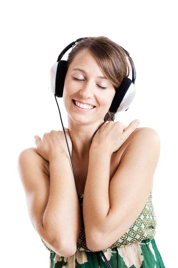 Listen music stock photo. Image of phones, background - 18878682