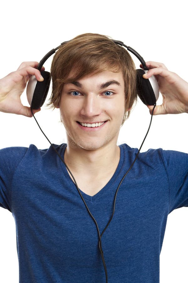 Listen music stock photo. Image of closeup, happy, cool - 26635324