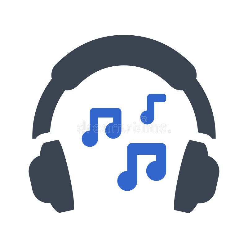 Listen music icon stock vector. Illustration of hobbies - 335395820