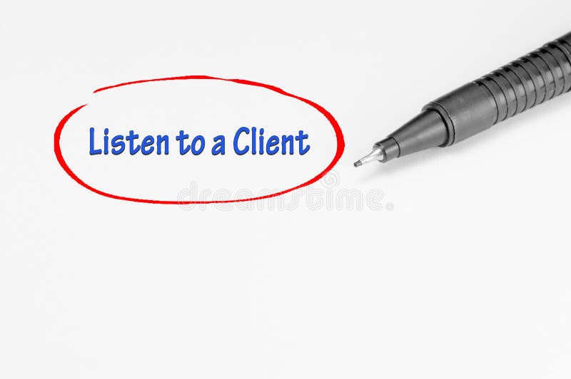 Listen To a Client - Business Concept Stock Photo - Image of strategy ...