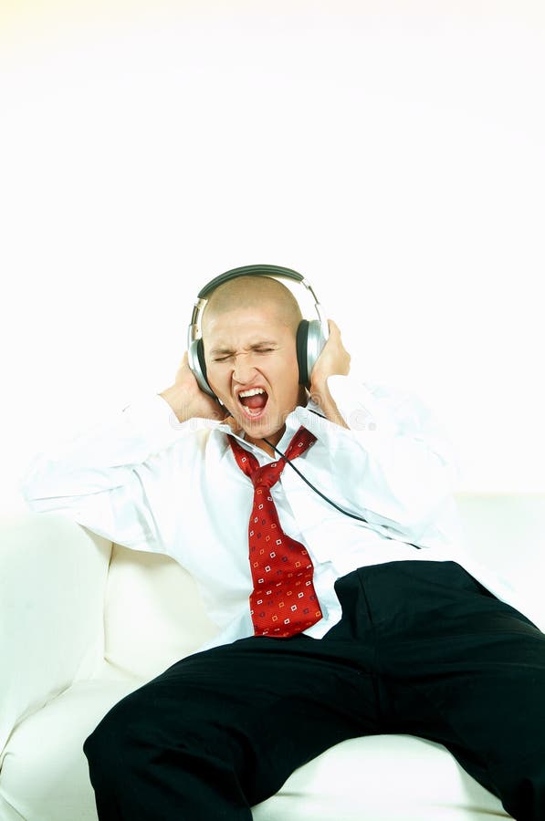 Listen to the music stock photo. Image of leisure, listening - 1029846