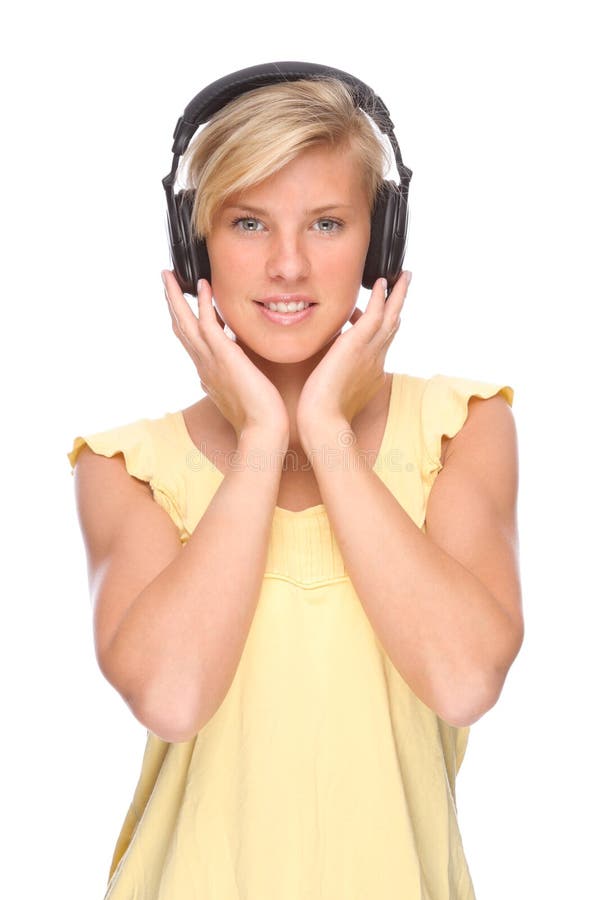 Listen to the music stock image. Image of expression - 15451335