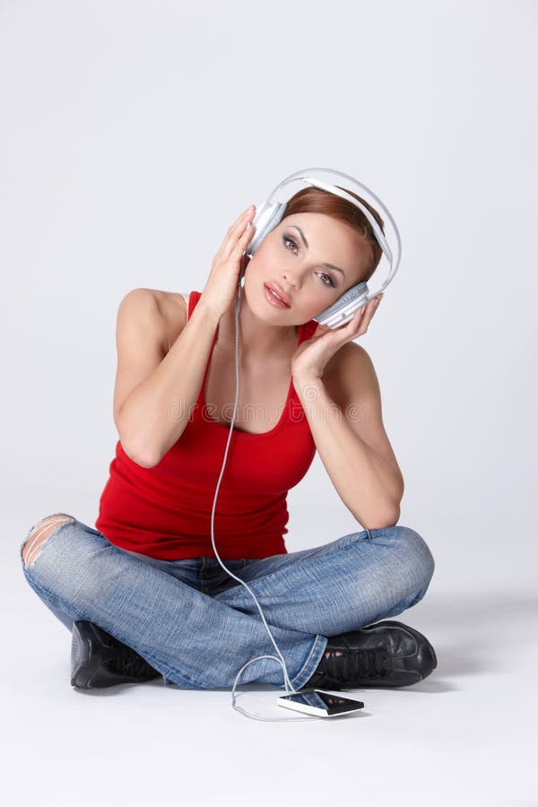 Listen to the music stock image. Image of years, front - 20487717