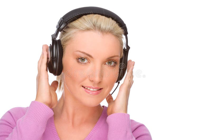 Listen to the music stock image. Image of modern, music - 25115769