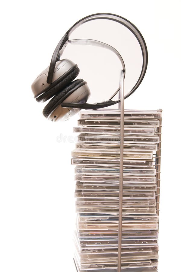 Stack of CDs stock image. Image of music, plastic, stack - 73211