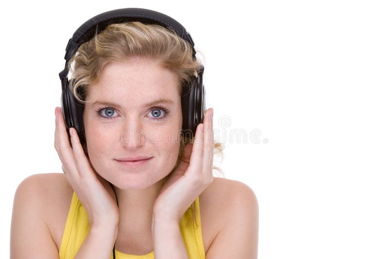 Listen to the music stock photo. Image of funky, listen - 7650098