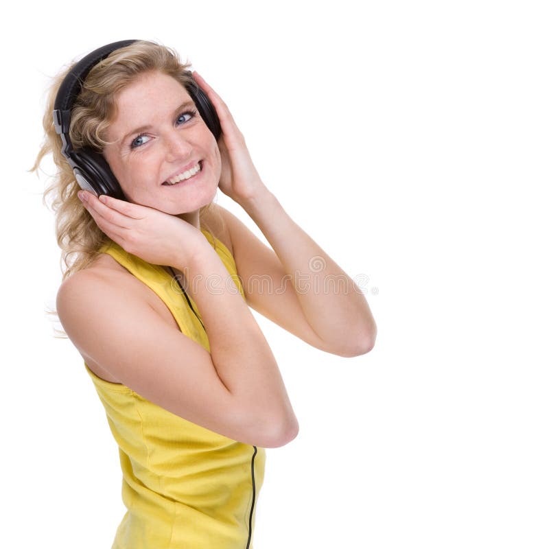 Listen to the music stock photo. Image of caucasian, healthy - 7650108