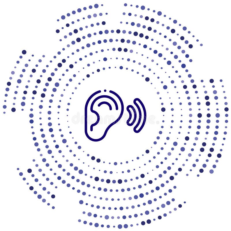 Listen symbol line icon. stock vector. Illustration of human - 100291840