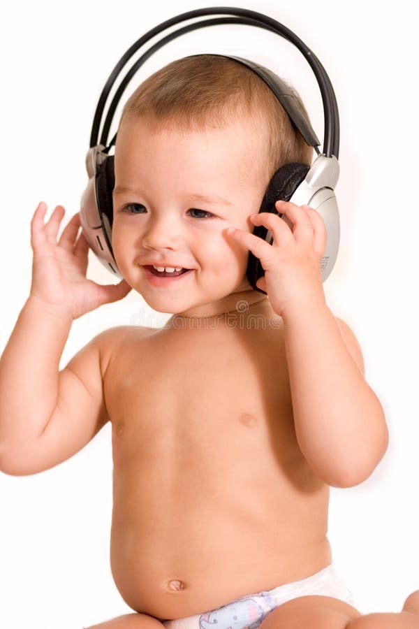 Listener stock photo. Image of face, white, baby, headphone - 3236918