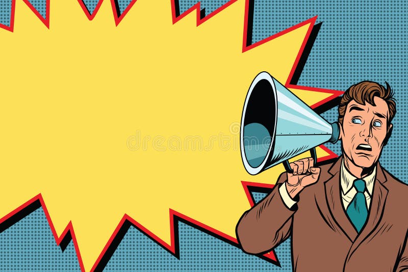 The Listener with a Vintage Hearing Aid Stock Vector - Illustration of ...