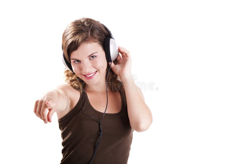 Listening music stock image. Image of music, entertainment - 16872889