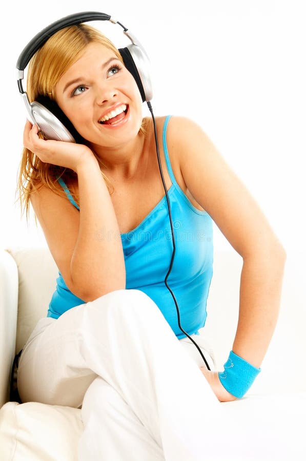 Listening music stock image. Image of copyspace, listening - 809045