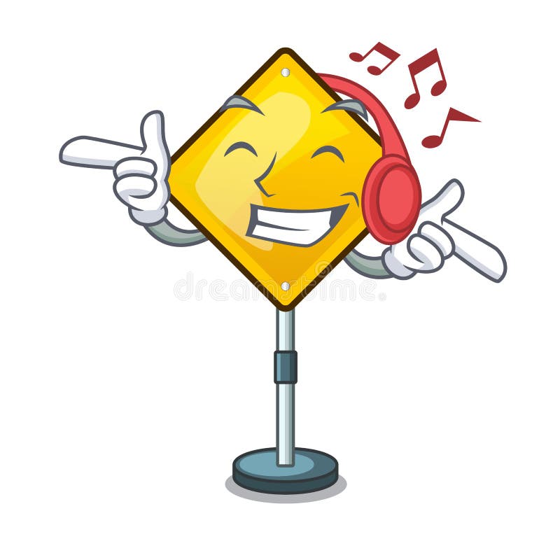 Singing Hazard Warning Attention Sign Sahaped Cartoon Stock Vector ... Singing Hazard Warning Attention Sign Sahaped Cartoon Stock Vector ...