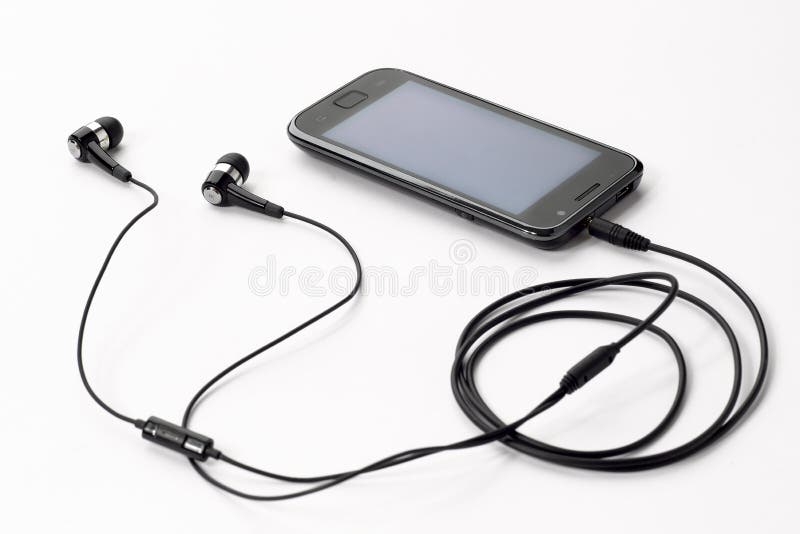 Listening Music with Mobile Phone Stock Image - Image of screen ...